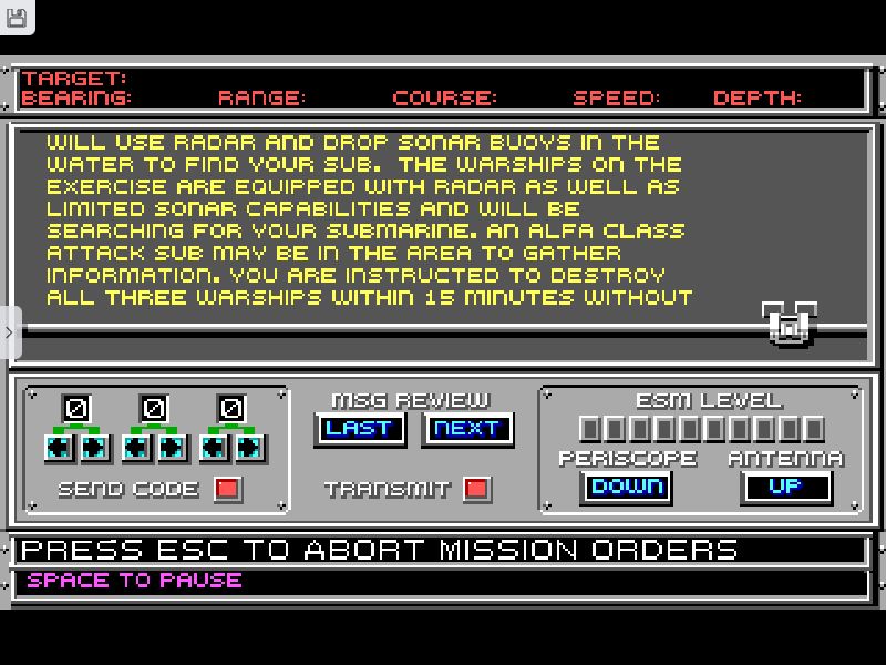 Play 688 Attack Sub Unblocked At School - DOS Game