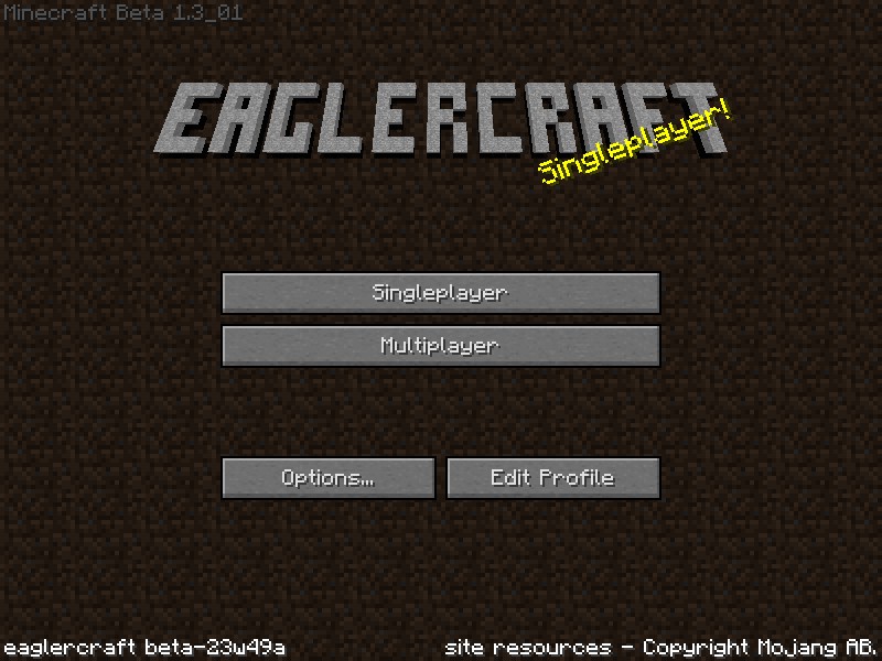 Play Minecraft Beta 1.3 (Eaglercraft) Unblocked At School - HTML5 Game