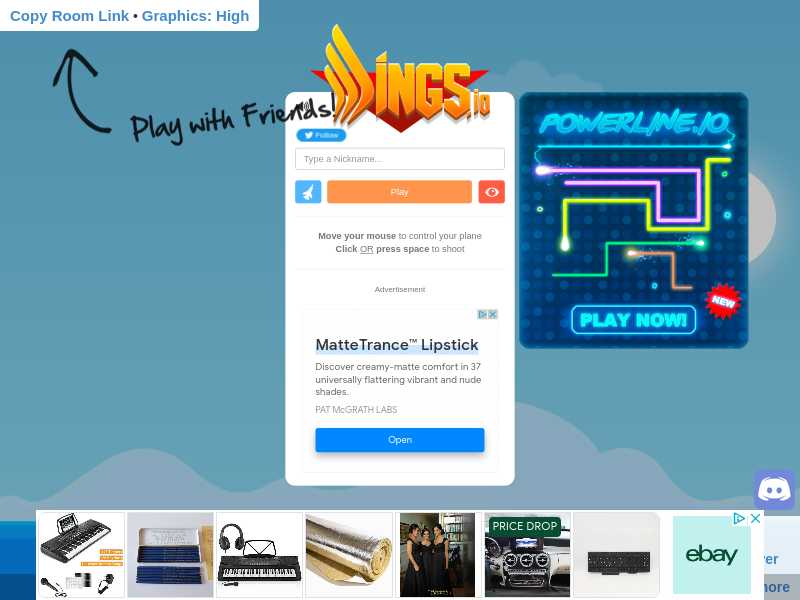 Play wings.io Unblocked At School - HTML5 Game